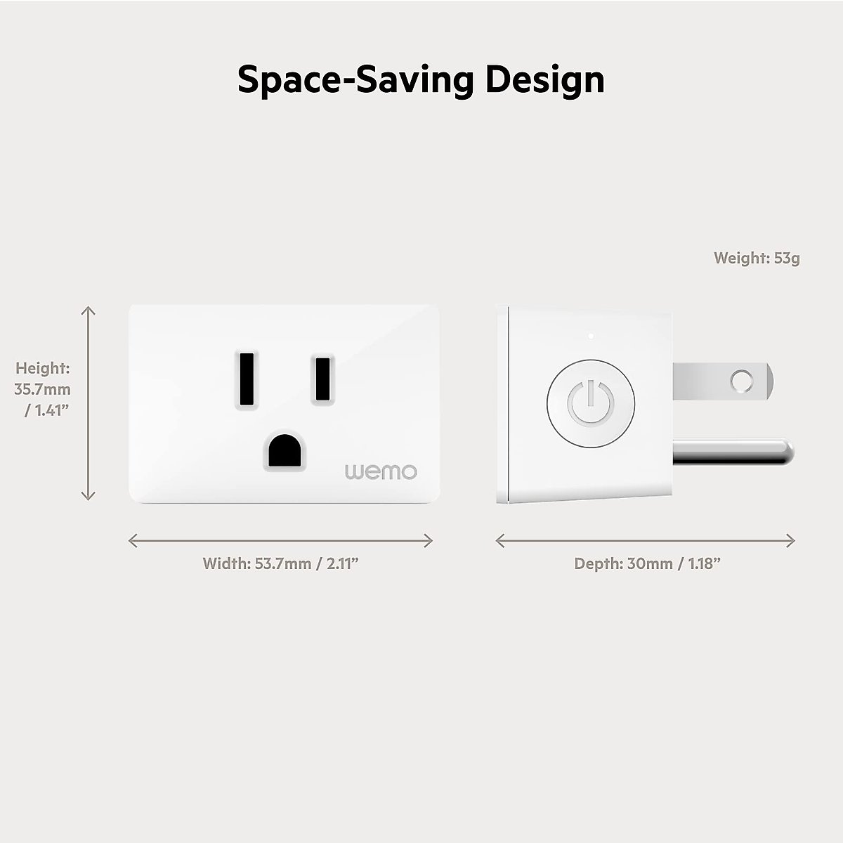 Wemo Smart Plug with Thread - Smart Outlet for Apple HomeKit - Smart Home Products, Smart Home Lighting, Smart Home Gadgets - Homekit Smart Plug - Works W/ Apple iPhone, Easy NFC Set Up, White