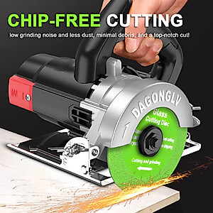 Glass Cutting Disc Pack of 5, Ultra-Thin Diamond Cutting Disc Saw Blade Suitable for 4 Inch Angle Grinder, Diamond Cut Off Wheels for Glass Ceramic Diamond Marble Jade Crystal Cutting Sand Wheel