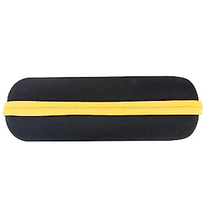 co2CREA Hard Travel Case Replacement for JBL Flip 6 FLIP 5 Waterproof Portable Bluetooth Speaker (Black Case + Yellow Zipper)
