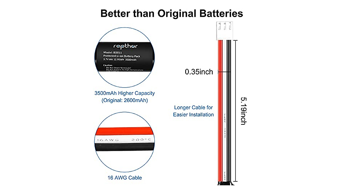 Rapthor 3500mAh Battery for Harman Kardon Onyx Studio 1-4