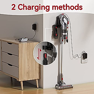 VEAVON Cordless Vacuum Cleaner, 200W 23Kpa Lightweight Cordless Stick Vacuum, Detachable Battery Design, 45 min Long Runtime, 4 in 1 Stick Vacuum Cleaner Perfect for Hardwood Floor Pet Hair - P6