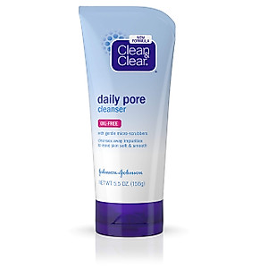 Clean & Clear Daily Pore Face Cleanser, Oil-Free Acne Face Wash for Normal, Oily & Combination Skin, 5.5 oz