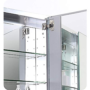 Fresca 60" Wide x 36" Tall Bathroom Medicine Cabinet w/Mirrors