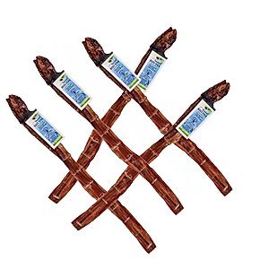 Natural Cravings USA Standard Steer Bully Sticks | All Natural | Odor Free | High Protein | Premium Quality Dog Chews | 12" - 5 Pack