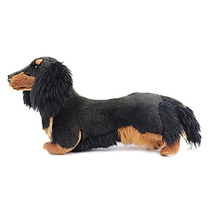 MY DOG Mini - Dachshund Longhair - Premium Dog Stuffed Animal - Lifelike & Realistic