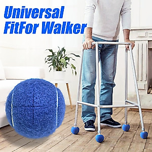 ZUJEAM Tennis Balls for Walkers Pre Cut, Walker Tennis Balls Walker Glide Balls for Chairs, Desks, Furniture Legs and Floor Protection, Heavy Duty Long Lasting Felt Pad Glide Coverings -4PCS Gray