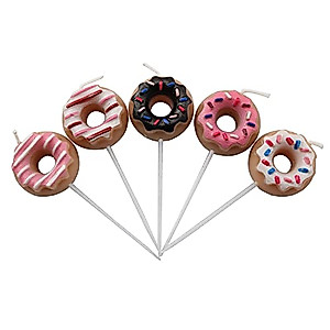 XGNG 2Boxes 10PCS Donut Cake Candles Donut Party Pick Candles