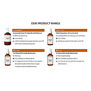 BPT10 Acne Treatment Moisturizer | 10% Benzoyl Peroxide 1% Tea Tree Oil | 55% Organic 89% Natural | Gentle Plant-based Vegan & Cruelty-free | 2.2 fl. oz