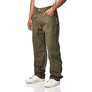 Dickies mens Relaxed Fit Sanded Duck Carpenter jeans, Moss Green, 34W x 34L US
