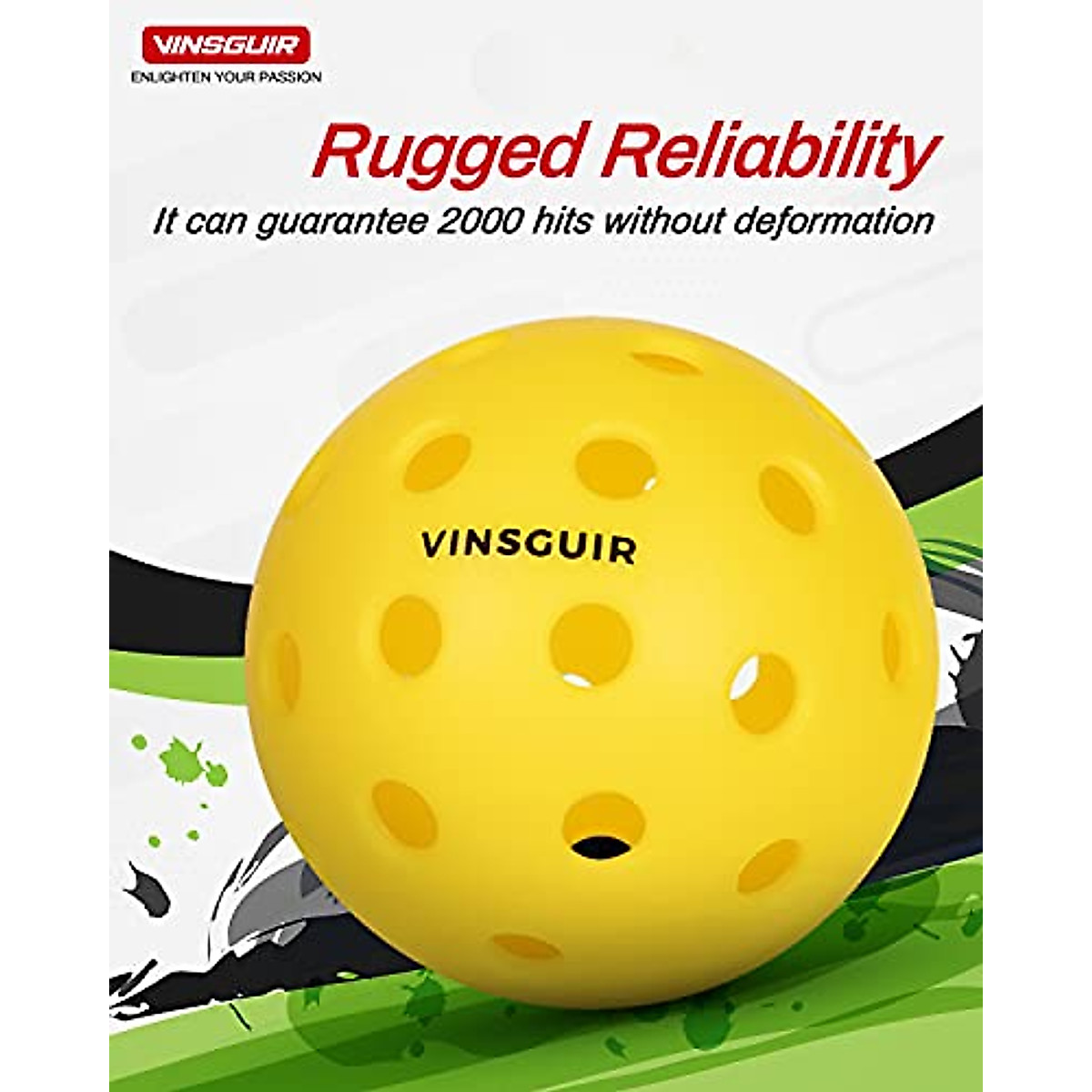 VINSGUIR Pickleball Balls 4 Pack