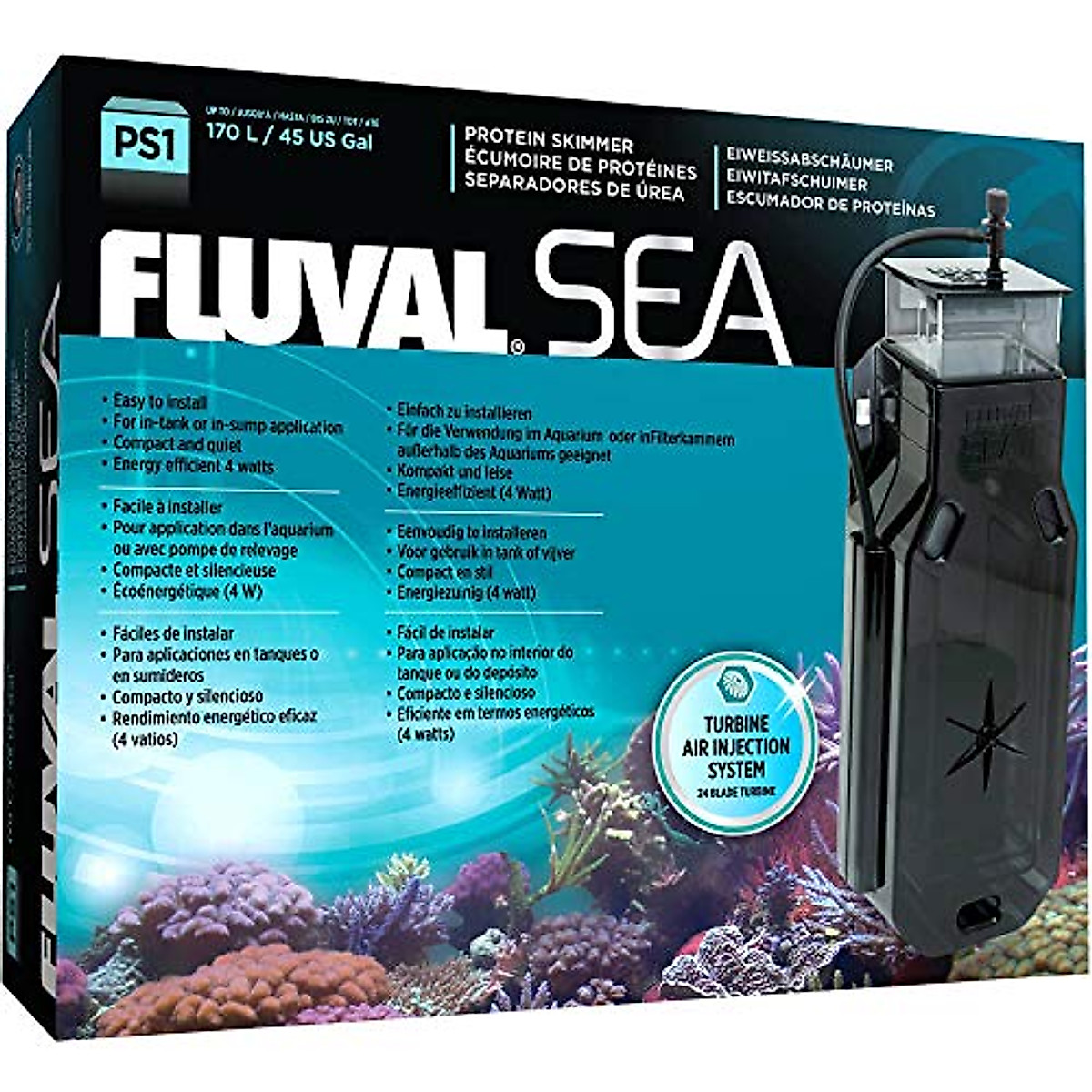 Fluval Sea PS1 Protein Skimmer for Aquarium, for All Breed Sizes