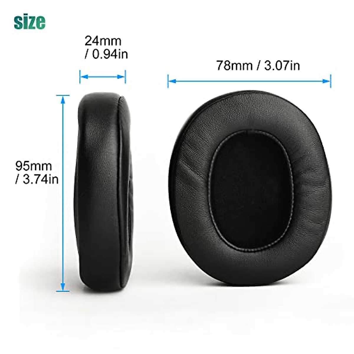 Replacement Ear Pads Ear Cups Repair Parts Protein Leather Memory Foam for Skullcandy Crusher 3.0 Wireless Hesh 3