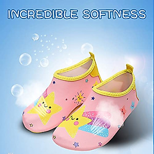 Lykmera Baby Beach Shoes Kids Boys Girls Summer Beach Shoes Diving Shoes Swimming Cartoon Shoes Water Animal Printed Shoes (Multicolor, 2.5-3Years Toddler)