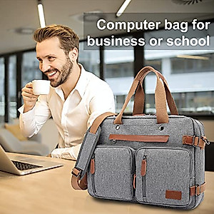 PETITE SIMONE 3 in 1 Computer Bag for Men, 17.3 Inch Laptop Backpack for Men & Women, Work Bag for Men, Work Briefcase, Laptop Bag