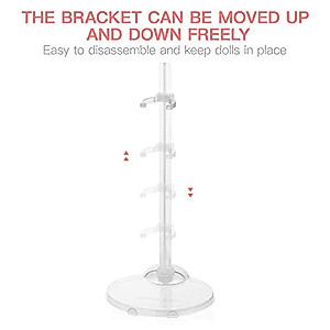 ARTIBETTER 12Pcs Doll Stand Transparent Doll Stand Plastic Doll Display Holder Clear Action Figures Doll Accessories