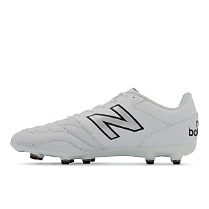 New Balance Men's 442 V2 Team FG Soccer Shoe, White/Black, 7 Wide