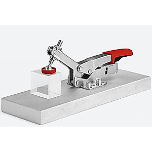BESSEY STC-HH20 Horizontal Auto-Adjust Toggle Nickel Plated Clamp, Silver