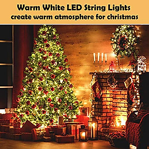 XUNXMAS Outdoor Christmas String Lights 300LED 106ft, Christmas Tree Lights with 8 Lighting Modes, Plug in Indoor Outdoor Twinkle Lights for Tree Garden Wedding Party Decoration, Warm White