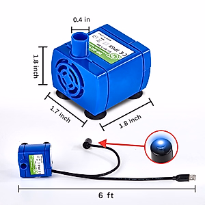 Cat Water Fountain Pump, Pet Water Fountain Pump Replacement Pump DR-DC160 Motor for for Round, Cubic, Flower Cap Cat Fountain