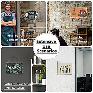 MaxGear Acrylic Sign Holder 8.5 X 11 Wall Mount Sign Holder Clear Plastic Picture Frames with 3M Tape Adhesive and Screws for Office, Home, Store, Restaurant - Landscape, 6 Pack