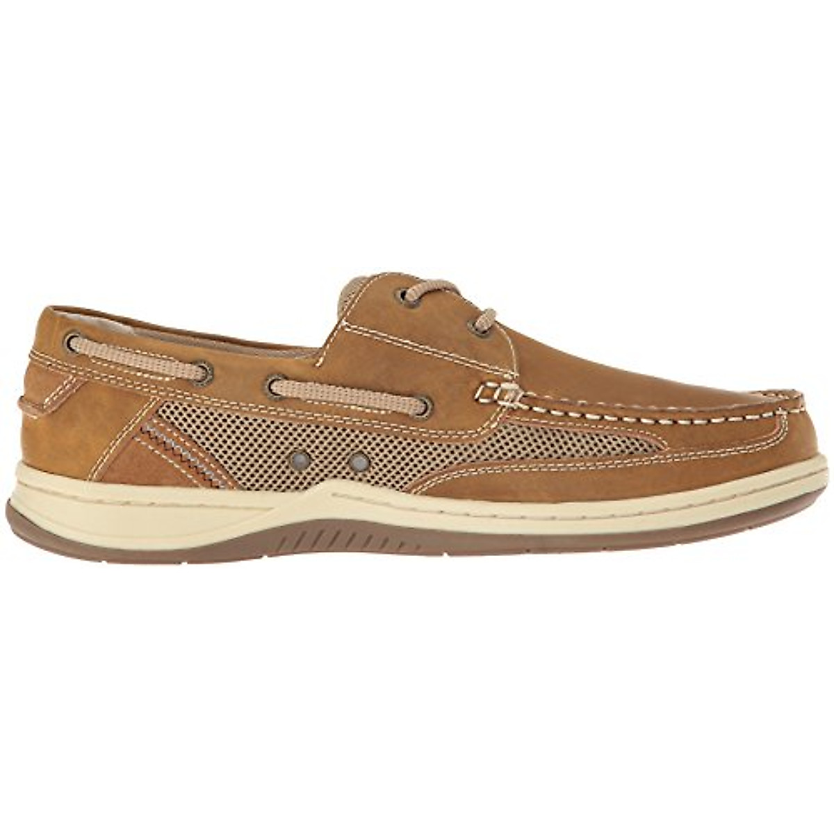 Margaritaville Men's Anchor Lace Boat Shoes-Lightweight and Durable 2 Eye Lace Up, Light Tan, 10