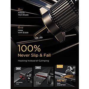 LISEN Car Vent Phone Mount for Car Phone Holder Upgraded Metal Hook Clip Air Vent Cell Phone Holder Mount Auto Lock Thick & Big Phone Friendly Car Mount for iPhone 14 Pr Max all 4-7.5 inch Smartphone