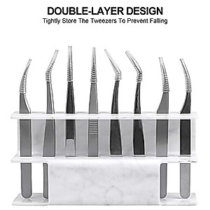Fenshine 8 Holes Tweezers Stand Holder Acrylic Tweezers Display Storage Tweezers Shelf Holder for Eyelash Extensions Supplies Accessories Tools