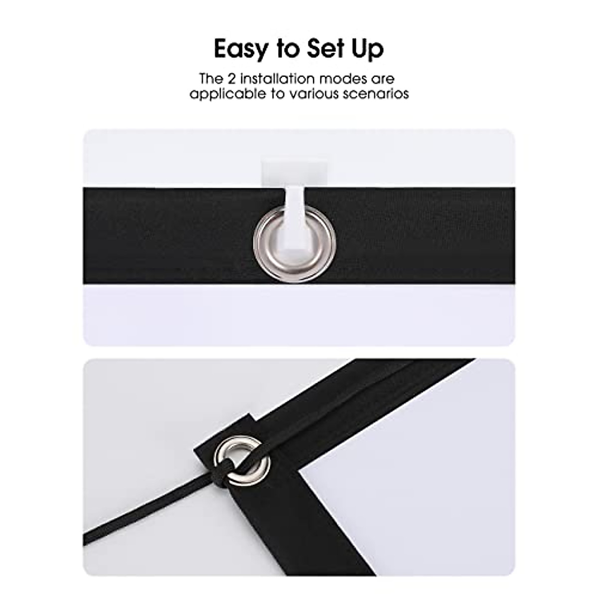 Projector Screen 120 inch, Osoeri 4K 16:9 HD Rear Front Projector Screen Anti-Crease Foldable Projection Screen Double-Sided Portable Outdoor Indoor Projector Screen for Movie Home Theater Yard Travel