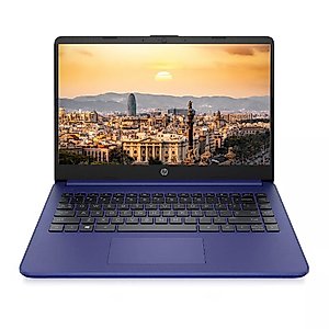 HP 2024 Premium 14'' HD IPS Touchscreen Laptop, AMD Processor Up to 2.59GHz, 4GB DDR4 RAM, 192GB SSD, HDMI, Ultra-Fast WiFi Speed, SD Slot, Windows 11 OS(Renewed)