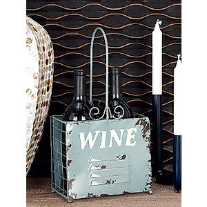 Deco 79 Metal wine Holder 3 Assorted, 8 by 15"