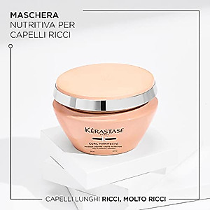 Kerastase Curl Manifesto Beurre Haute Nutrition Hair Mask | Strengthens & Prevents Breakage | Adds Softness & Shine | For All Wavy, Curly, Very Curly & Coily Hair | 6.8 Fl Oz
