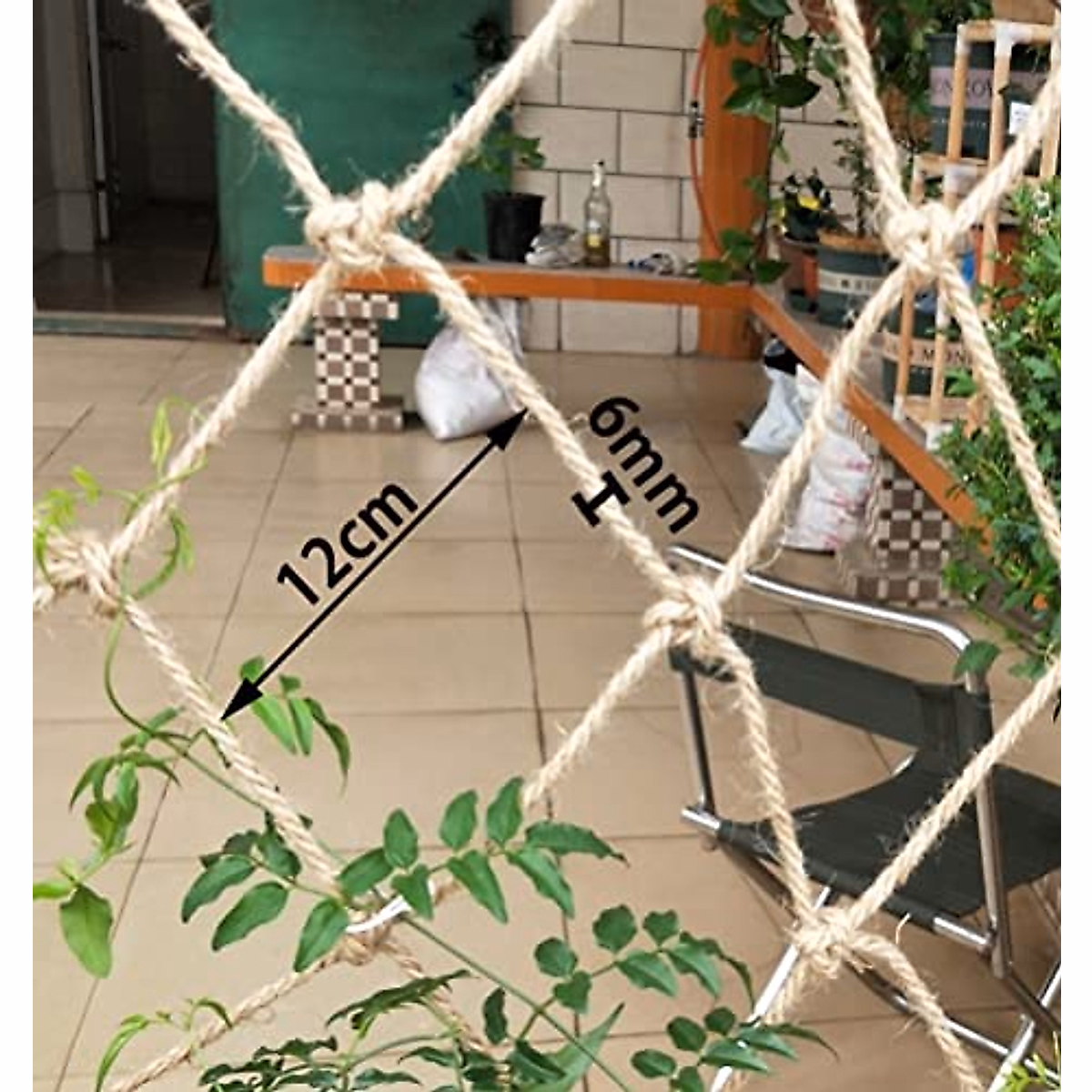 Safety Anti-Fall Fence Net for Children Pet Cat, Home Kindergarten Protection Rope Netting, Wear-resistant Car Cargo Twine Net, Children's Net Staircase Guardrail Net ( Color : 6mm/12cm , Size : 3x7M(