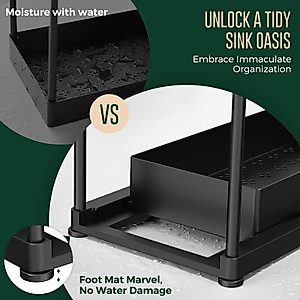 Glotoch Express 2PC Premium Under Sink Organizers and Storage, Pull Out Undersink Bathroom Organizer for Organization and Storage for Kitchen, Bathroom, Pantry, Black