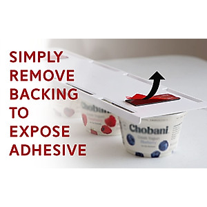 Storage Theory Yogurt Fridge Organizer - Holds up to 4 Wide-Mouth Vegan and Greek Yogurt Cups - Peel and Stick Slider Shelf for Small Refrigerator Spaces - 1 pc