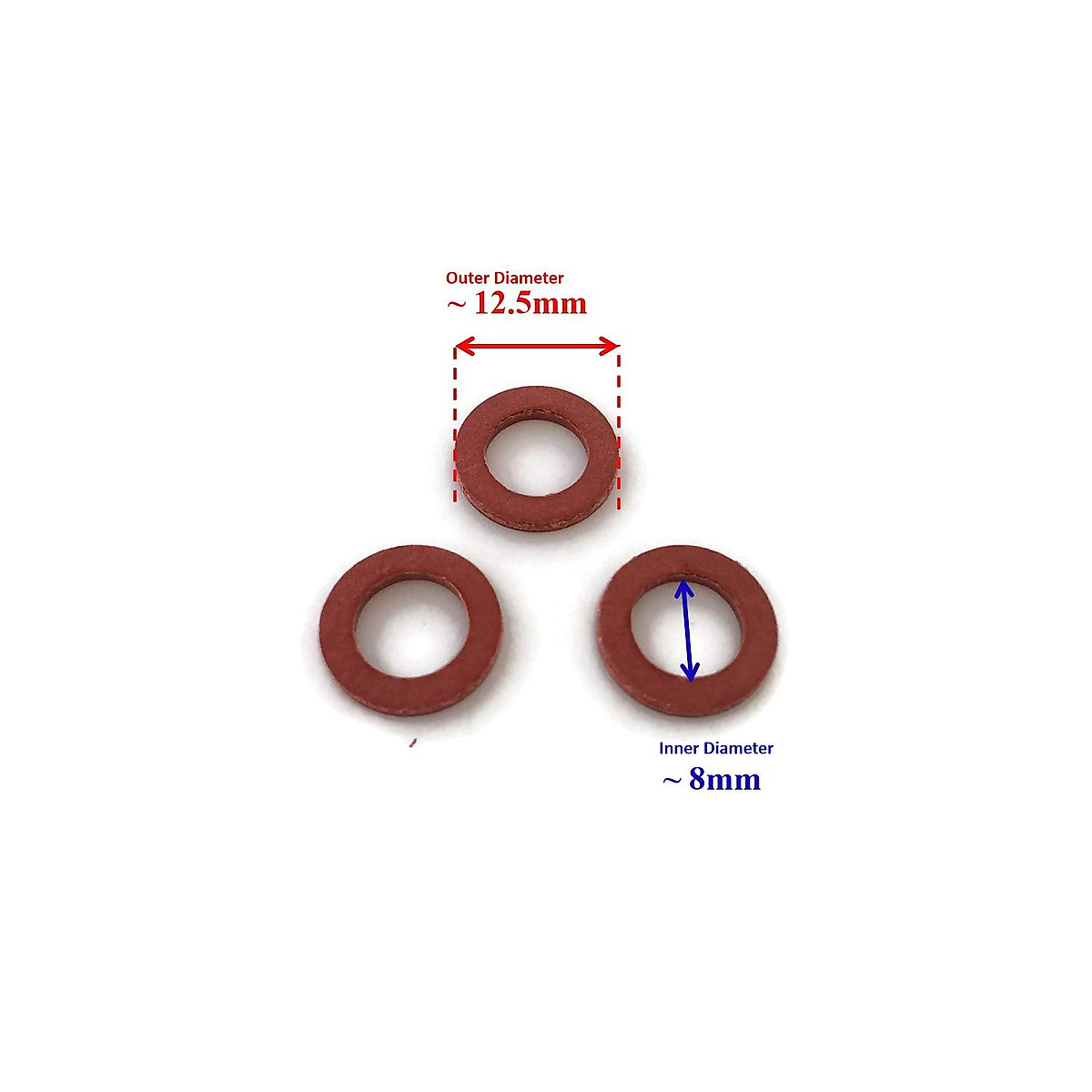 3x Boat Motor Fribe Washer Gasket 90430-08020 Gasket Seals replaces Yamaha Parsun Nissan Tohatsu Outboard 2/4-stroke Engine