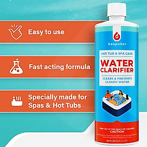 Spa Clarifier | Hot Tub Clarifier to Eliminate Cloudy Water - Spa Water Clarifier for Hot Tub Chemical - Spa Clarifier for Hot Tubs - Spa Clarifier HotTub Owners Rely on for Clear Water (1-Quart)