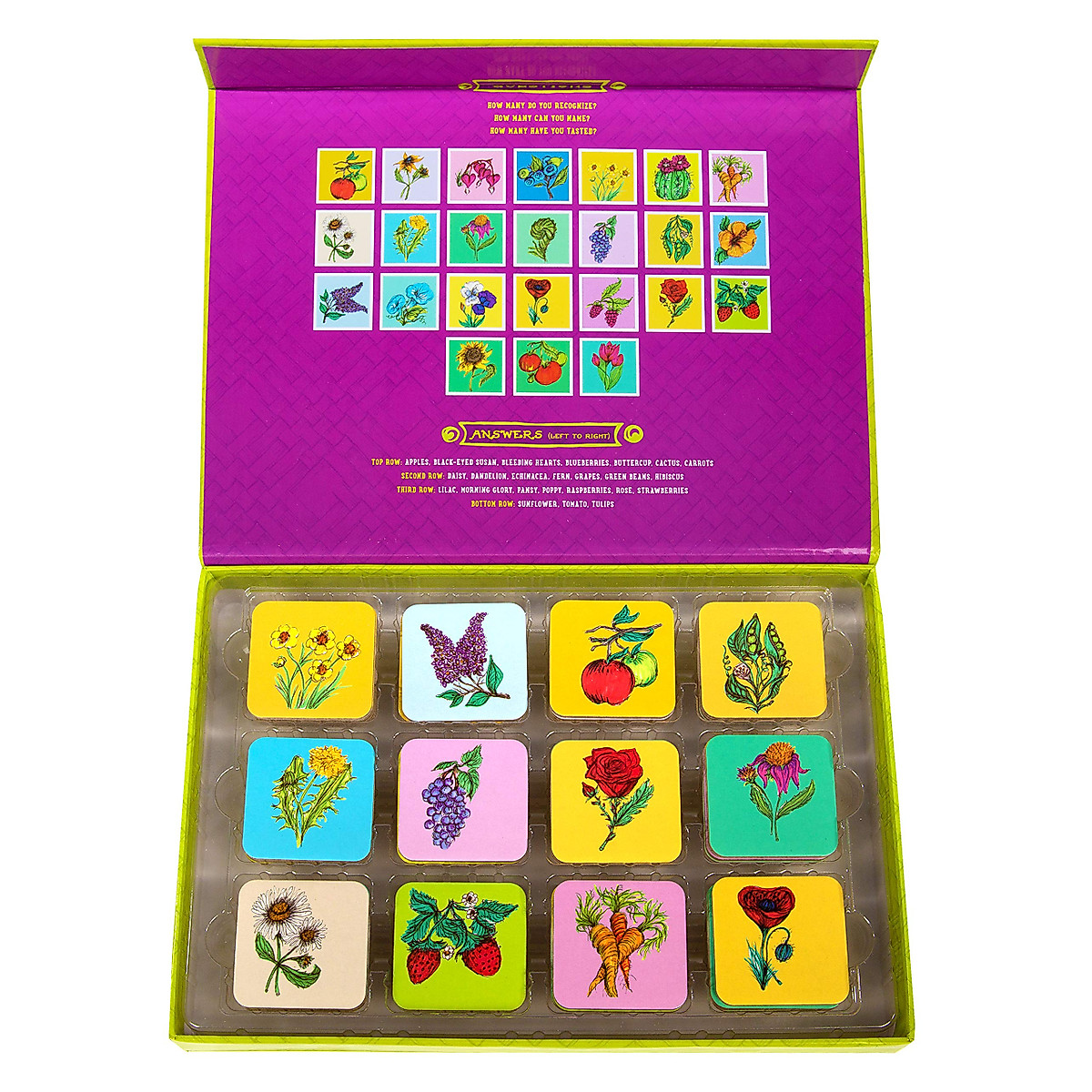 Upbounders Little Likes Kids - Sweetgrass Head Basket - Memory Montessori Games for Toddlers Kids, 24 Matching Flower Card Pairs, Preschool Garden Toy, Ages 3-5