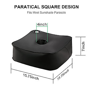 Vogholic Umbrella Base Weight Water Bag Heavy Duty Up to 60 lbs for Umbrella Stand Cantilever Base,Patio Weight Bag,16 x 16 inches Square