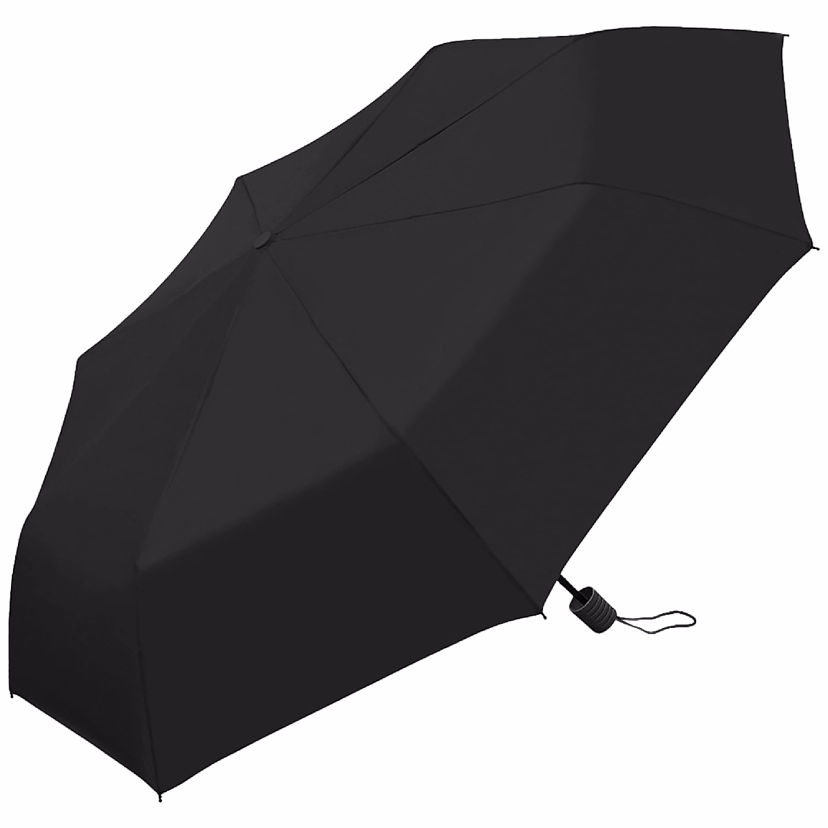 Weather Station Mini Manual Rain Umbrella, Windproof, Lightweight and Packable for Travel, Full 42 Inch Arc, Black