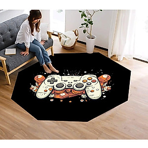 Gaming Chair mat for Hardwood Floor Office Chair Mat Octagon Floor Mats Computer Desk Chair Mat for Carpet Desk Chair Mat for Carpeted Floors,100cm (Color : 16)