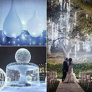 ZSMPY Fairy Lights LED Christmas Lights, Solar String Lights, Copper Wire Solar Garden Lights with 2 Modes, Waterproof Indoor/Outdoor Solar Lights for Tree, Garden, Home, Wedding, Party
