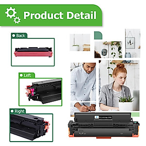 Aztech Compatible Toner Cartridge Replacement for Canon 055 055H Toner Cartridge for Canon Color ImageClass MF743Cdw MF741Cdw MF745Cdw LBP664Cdw MF743 Ink with Chip (Black Cyan Magenta Yellow, 4-Pack)