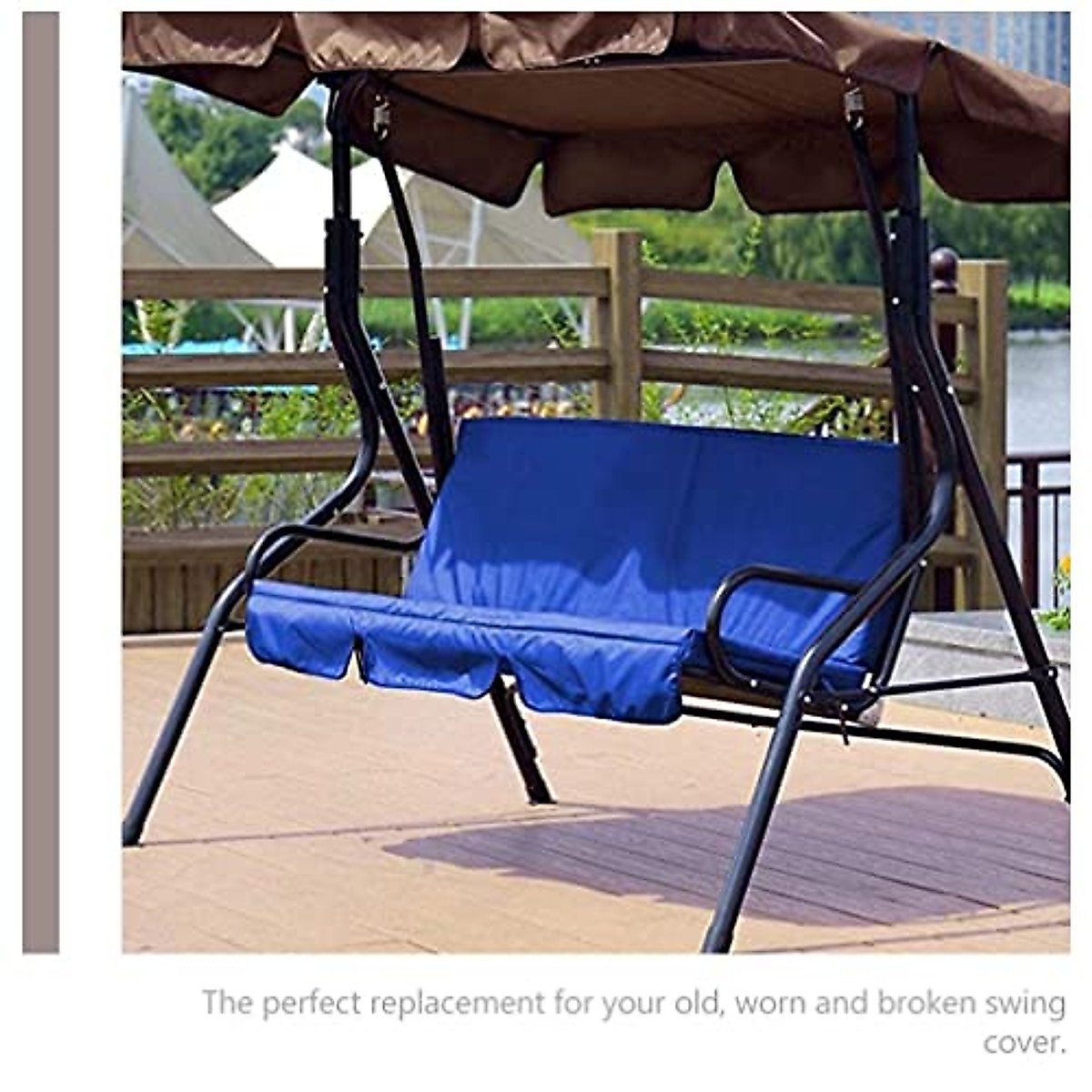 Angoily Outdoor Swing Canopy Replacement Garden Sun Shade Patio Swing Top Cover Waterproof Furniture Protector for Hammock Chair Sofa Patio Swing Parts