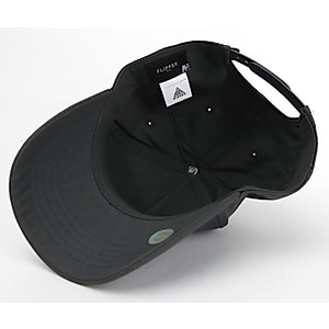 Flipper NY NYC New York City Statue of Liberty Logo Structured Cotton Ballcap Baseball Cap Adjustable Snapback Hat (Small ~ Medium, Charcoal)