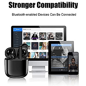 Wireless Earbuds,Wireless Headphones Bluetooth 5.0 Headphones in Ear,Headphones 3D HiFi Noise Cancellation ear buds Built-in Mic with Charging Case,Touch Control Earphones for iphone/Android/IOS