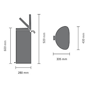 Brabantia Step-On Trash Can Flatback+ 10.6 Gallon