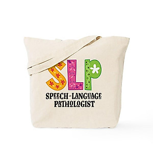 CafePress SLP Speech Therapist Tote Bag Natural Canvas Tote Bag, Reusable Shopping Bag