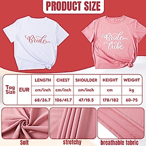 Leumoi 7 Pcs Bachelorette Party Tee Shirt Funny Bridal Party Gift Bride and Bridesmaid T Shirt Bridesmaid Proposal Gift Bridal Team Wedding T Shirt for Women