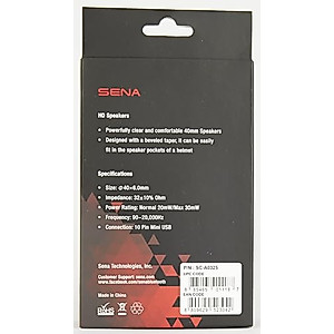 Sena - SC-A0325 High Definition Speakers, Improved Bass and Clarity | Fits 20S EVO and 30K | Upgraded (Black, One Size)