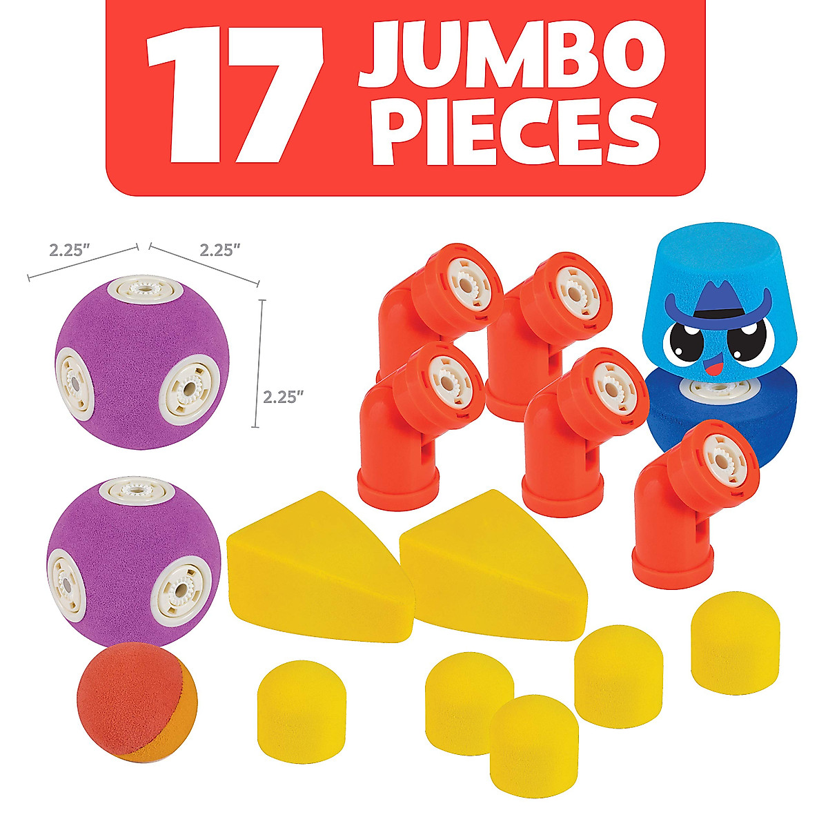 Blockaroo Magnetic Foam Blocks – STEM Preschool Toys for Children, Toddlers, Boys and Girls, The Ultimate Bath Toy – Critter Set, Bath Building Blocks, Engineering Toys for Kids 3-6